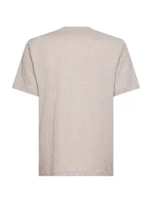 Giorgio Armani Beige Asv Embossed Viscose Blend T-shirt