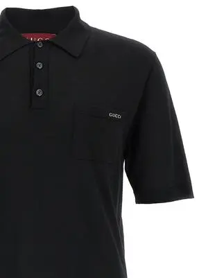 Gucci Intarsio Polo Shirt - Black