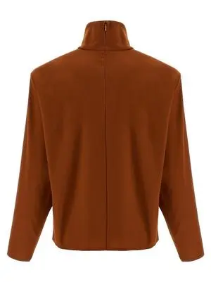 Saint Laurent Structured Shoulder Sweater - Orange