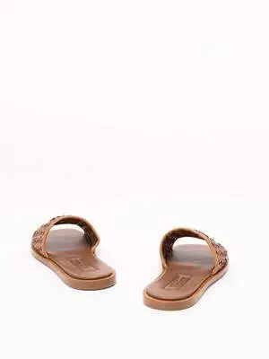 Miu Miu Woven Slide Sandals