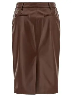 Giuseppe Di Morabito Leather Skirt - Brown