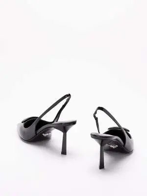 Prada Saffiano Patent Leather Slingback Pumps - Multicolor