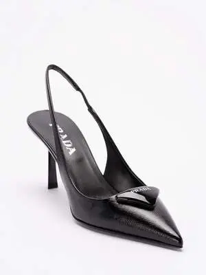 Prada Saffiano Patent Leather Slingback Pumps - Multicolor