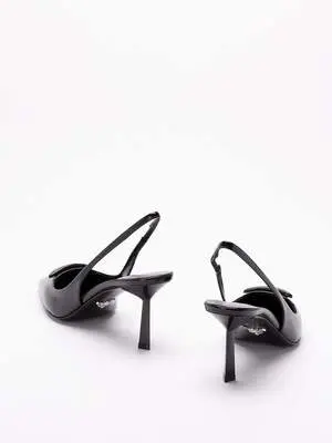 Prada Saffiano Patent Leather Slingback Pumps - Multicolor