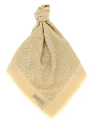 Gucci Gg Lamé Shawl - Cream