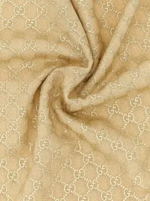 Gucci Gg Lamé Shawl - Cream