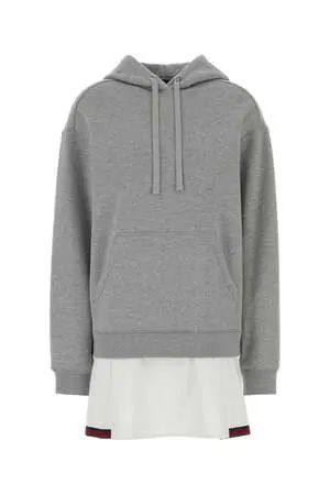 Gucci Grey Cotton Sweatshirt Dress - Gray