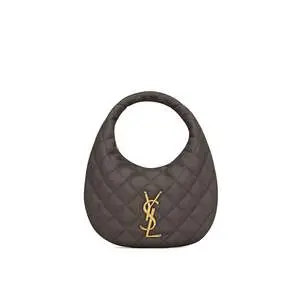Saint Laurent Icarino Quilted Handbag - Gray