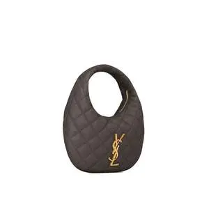 Saint Laurent Icarino Quilted Handbag - Gray