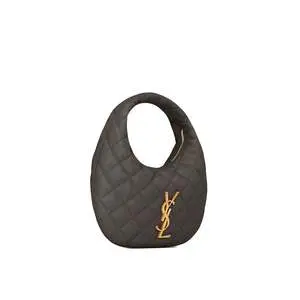 Saint Laurent Quilted Handbag - Gray
