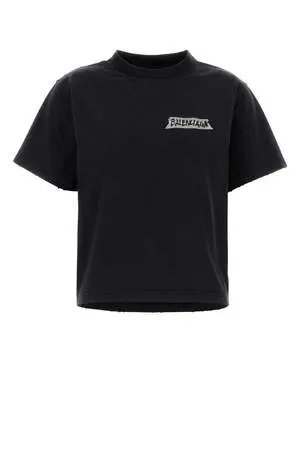 Balenciaga Slate Cotton T-shirt - Black