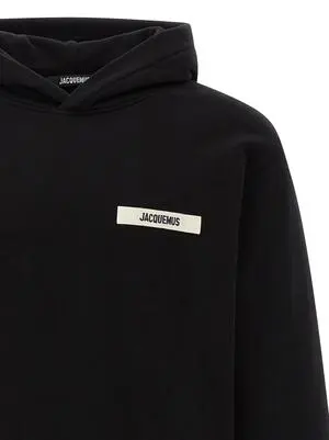 Jacquemus Le Hoodie Gros-grain' Hoodie - Black