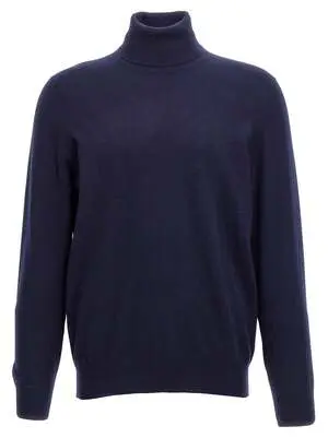 Brunello Cucinelli Cashmere Turtleneck Sweater - Blue