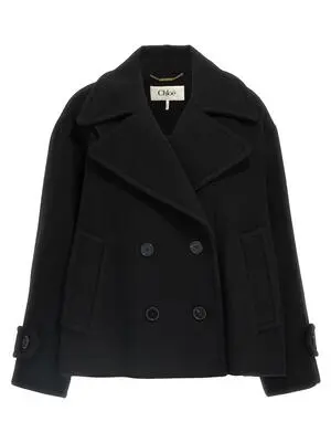 Chloé Double Breasted Wool Coat