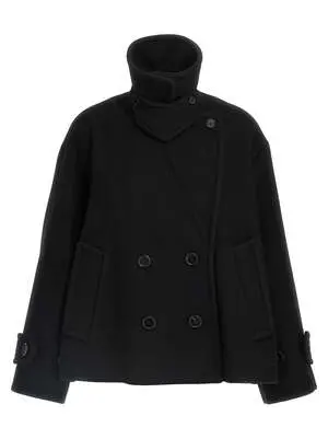 Chloé Double-breasted Wool Coat - Black