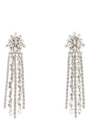 Alessandra Rich Embellished Metal Earrings - Silver