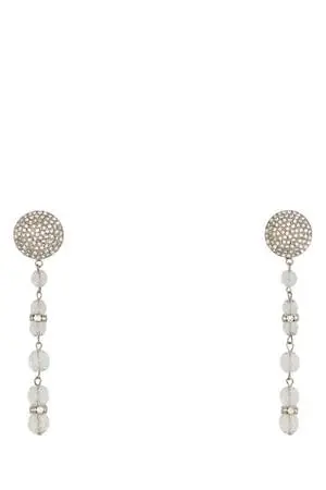 Alessandra Rich Embellished Metal Earrings - Silver