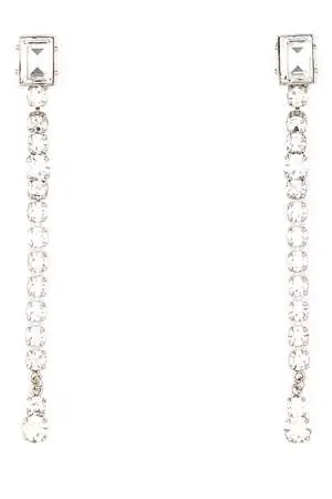 Alessandra Rich Embellished Metal Earrings - Silver
