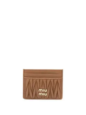 Miu Miu Matelassé Leather Card Holder - Multicolor