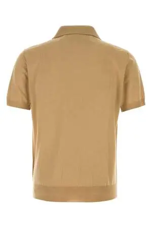 Valentino Garavani Camel Wool Polo Shirt