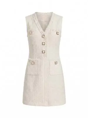 SELF-PORTRAIT Boucle Mini Dress - Multicolor