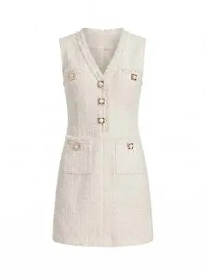 SELF-PORTRAIT Boucle Mini Dress - Multicolor