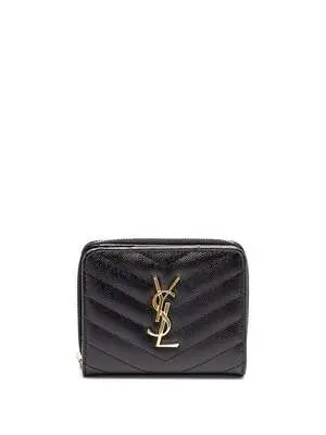 Saint Laurent Cassandre Matelassé` Compact Zip Around Wallet - Multicolor