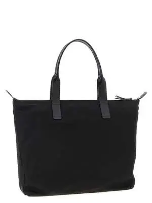Dolce & Gabbana Media Logo Patch Shopping Bag - Black