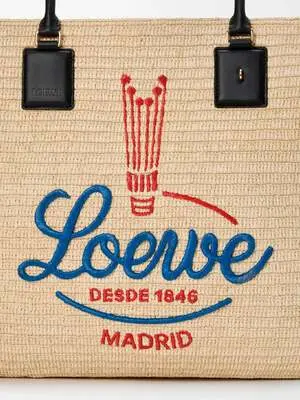 Loewe Verano` Extra Large Raffia Tote