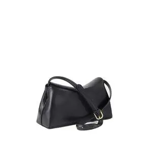 TOTEME T-lock Leather Clutch Bag - Black