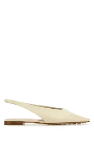 Bottega Veneta Ivory Leather Sofia Ballerinas - White