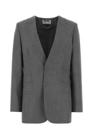 Moschino Grey Wool Blazer - Gray