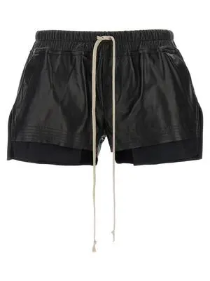 Rick Owens Leather Fog Boxers Shorts - Black