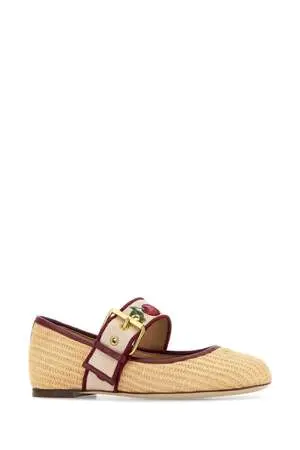 Valentino Garavani Raffia Bribri Ballerinas - Brown