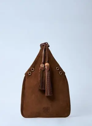 Miu Miu Suede Handbag With Tassels