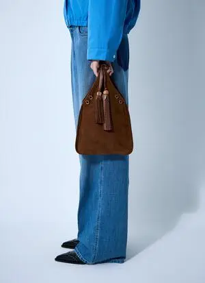 Miu Miu Suede Handbag With Tassels