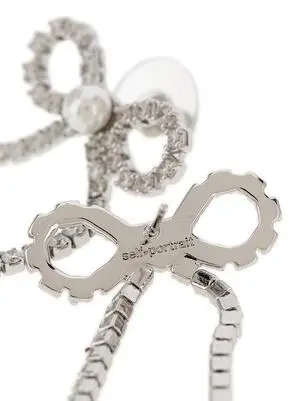 SELF-PORTRAIT Crystal Droplet Bow' Earrings