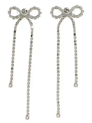 SELF-PORTRAIT Crystal Droplet Bow Earrings