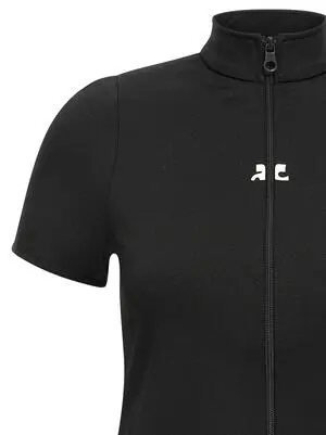COURREGES Interlock Zipped Top - Black