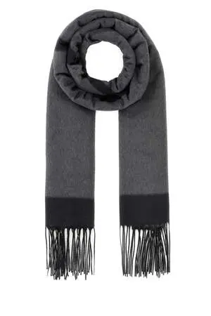 Saint Laurent Dark Grey Silk Scarf