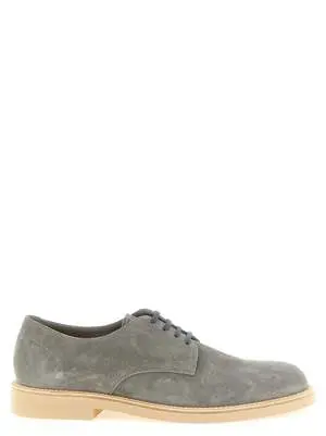 Brunello Cucinelli Derby Light' Lace Up Shoes - Gray