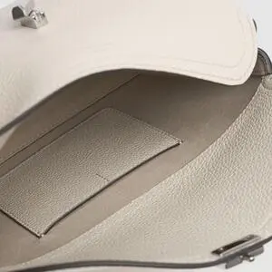 TOTEME T-lock Leather Clutch Bag - White