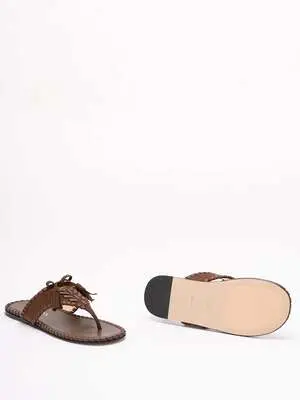 Prada Suede Flat Sandals - Multicolor