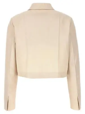 Fendi Tailored Crop Jacket - Cream