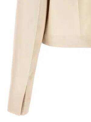 Fendi Tailored Crop Jacket - Cream