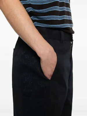 Gucci Cotton Twill Logo Shorts - Multicolor