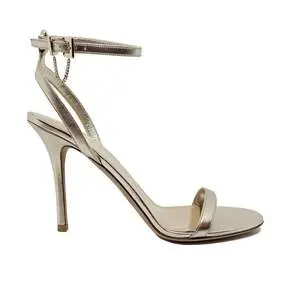 Valentino Garavani Leather Heel Sandals - Gold