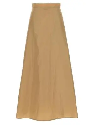 JIL SANDER Long Flared Skirt - Cream