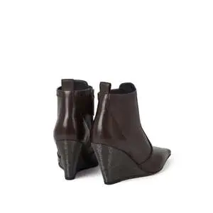 Brunello Cucinelli Monili Wedge Ankle Boots