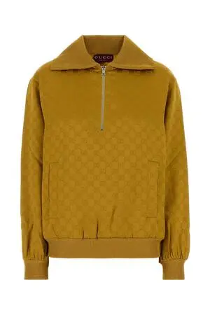 Gucci Mustard Viscose Blend Polo Shirt - Yellow